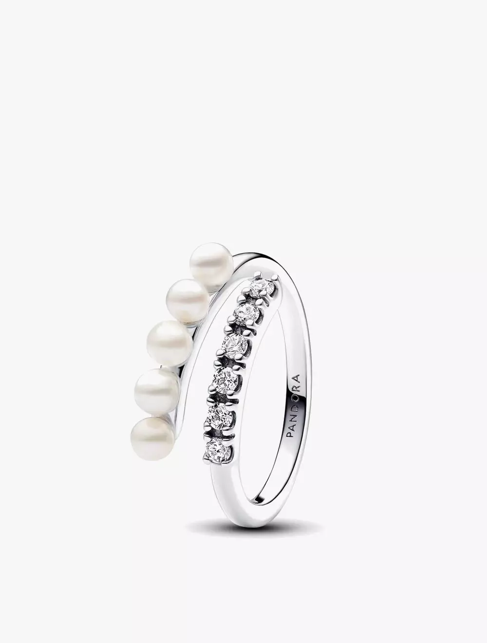 Jual Pandora Treated Freshwater Cultured Pearls & Pavé Open Ring - 52 ...