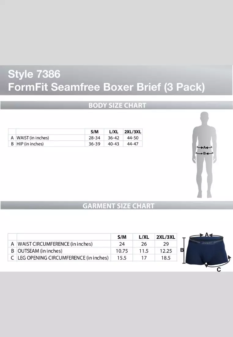 Buy Jockey Form Fit Boxer Brief Basic Jac 2025 Online | ZALORA Philippines