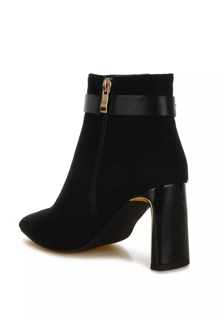 Jual London Rag Ankle Boots Detail Sabuk Rantai Hitam Original 2024 ...