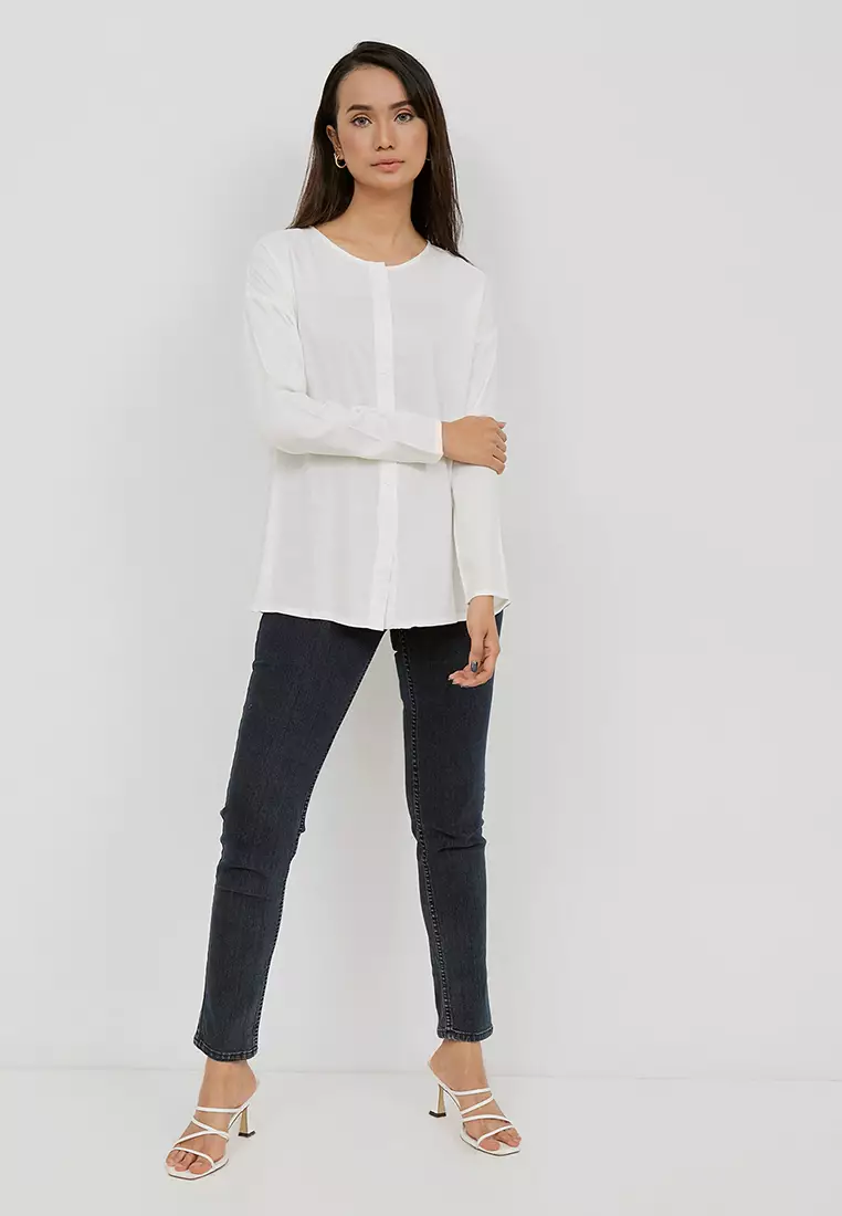 Jual Mille Fleur Phoebe Broken White Blouse Original 2025 | ZALORA ...