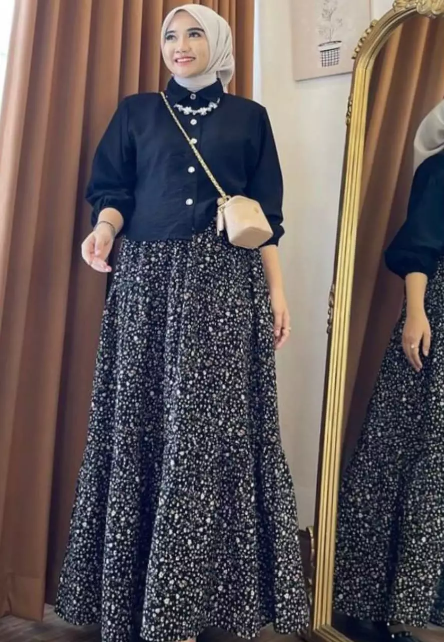 Jual Elegant Batik Tasya Hitam Setelan Rok Premium NAN Original 2024 ...