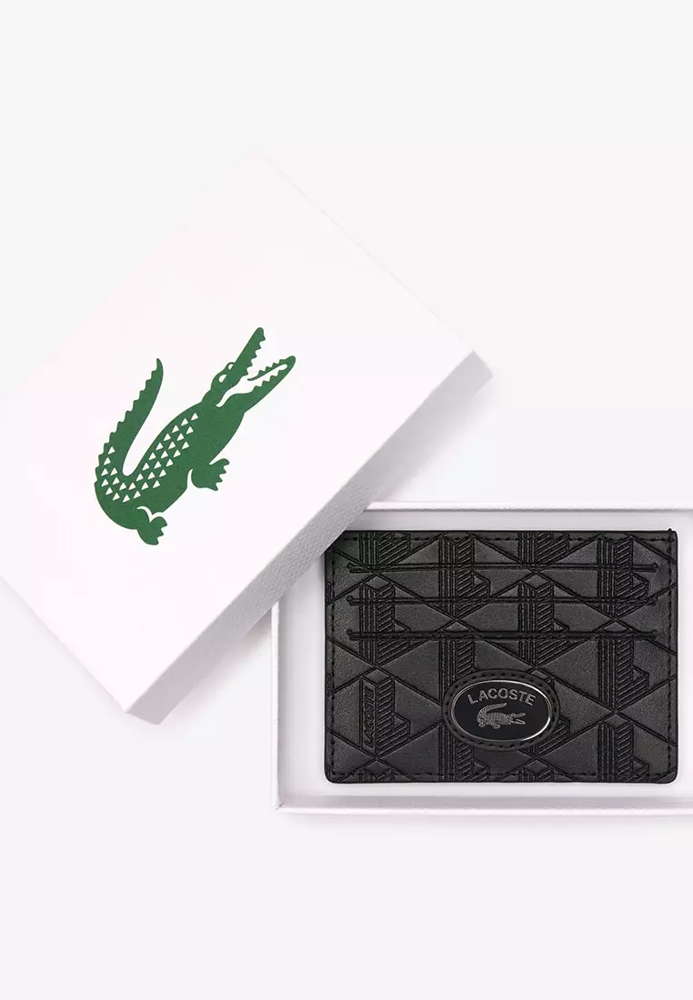 Buy Lacoste Leather Monogram Print Card Holder 2026 Online | ZALORA