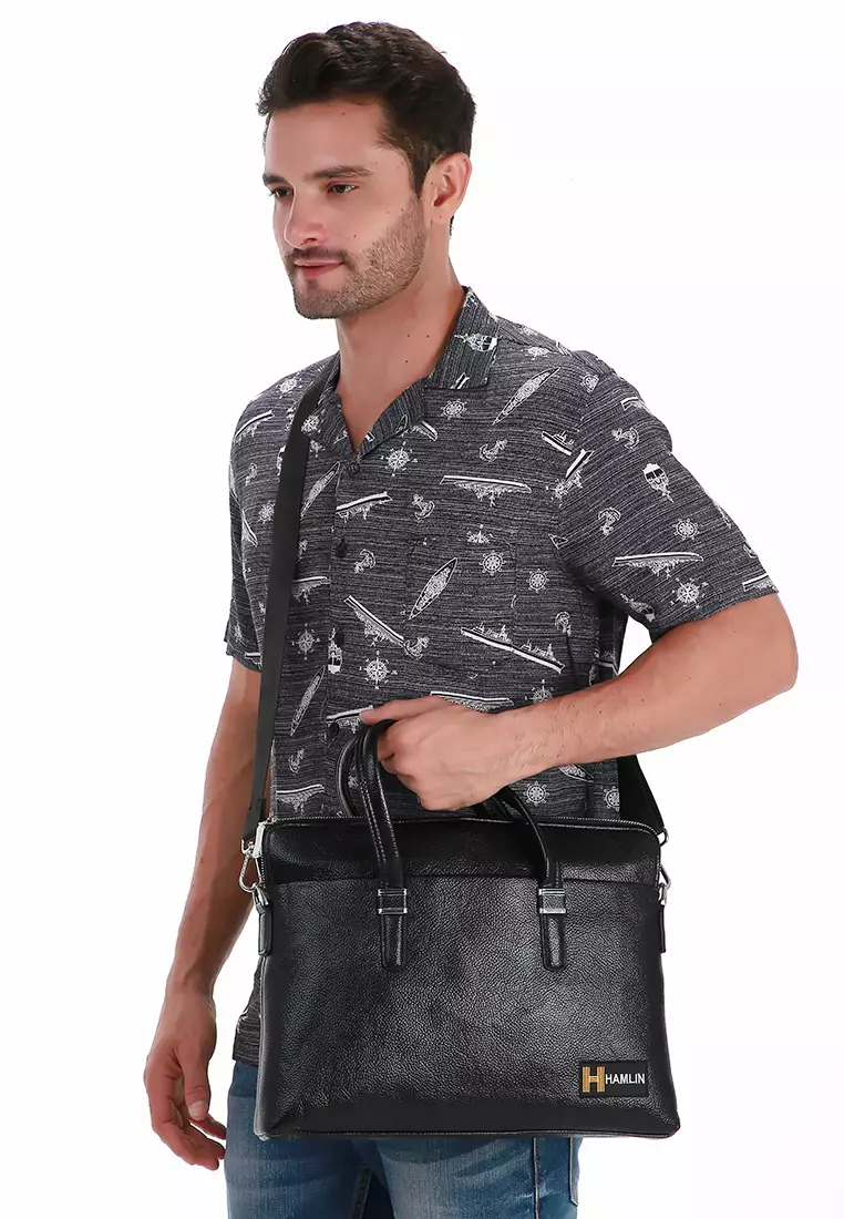 Jual Hamlin Zevin Tas Selempang Kerja Pria Durabble Zipper Sling Bag ...