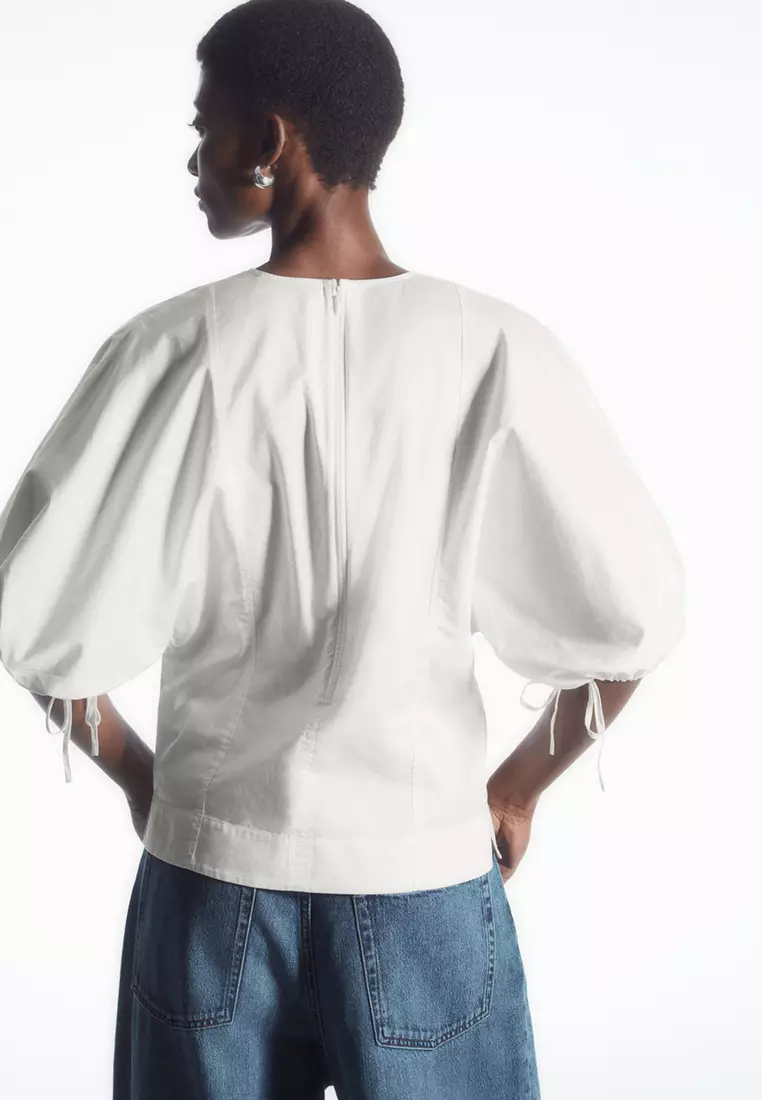 線上選購 COS Puff-Sleeve Waisted Top | ZALORA 台灣