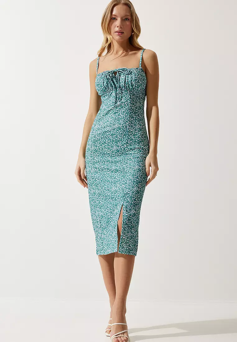 Buy Happiness Istanbul Pattern Slit Midi Dress Online | ZALORA Malaysia
