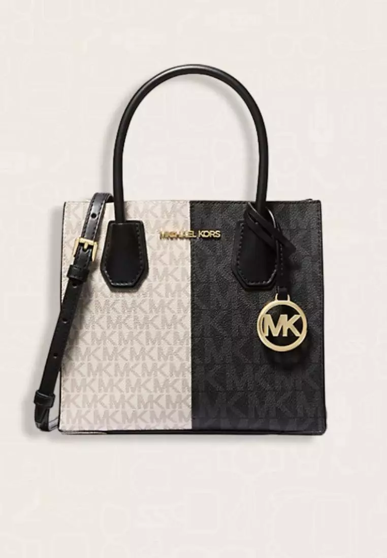 Jual MICHAEL KORS Michael Kors Mercer Medium Logo Two-Tone Crossbody ...