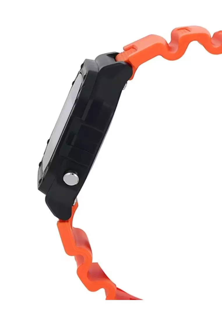 Casio Watches Men's Digital Watch W-218H-4B2V Orange Resin Band Men ...