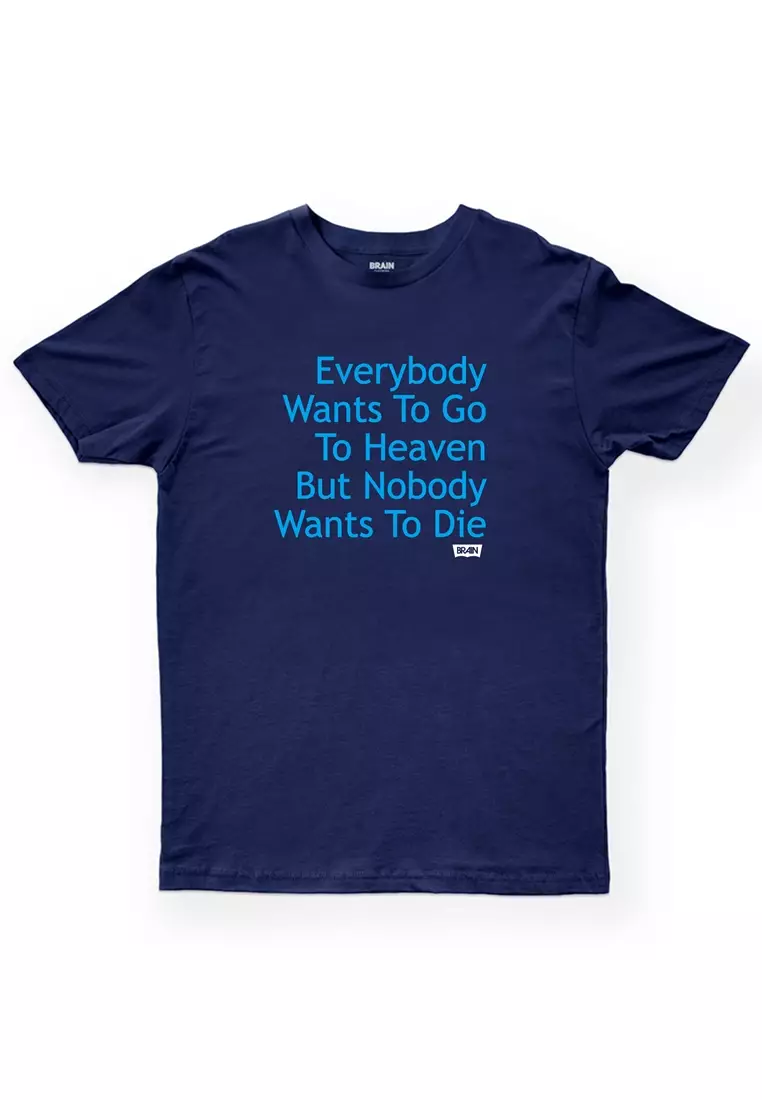 Jual Brain Clothing T-Shirt HEAVEN Navy Original 2024 | ZALORA Indonesia