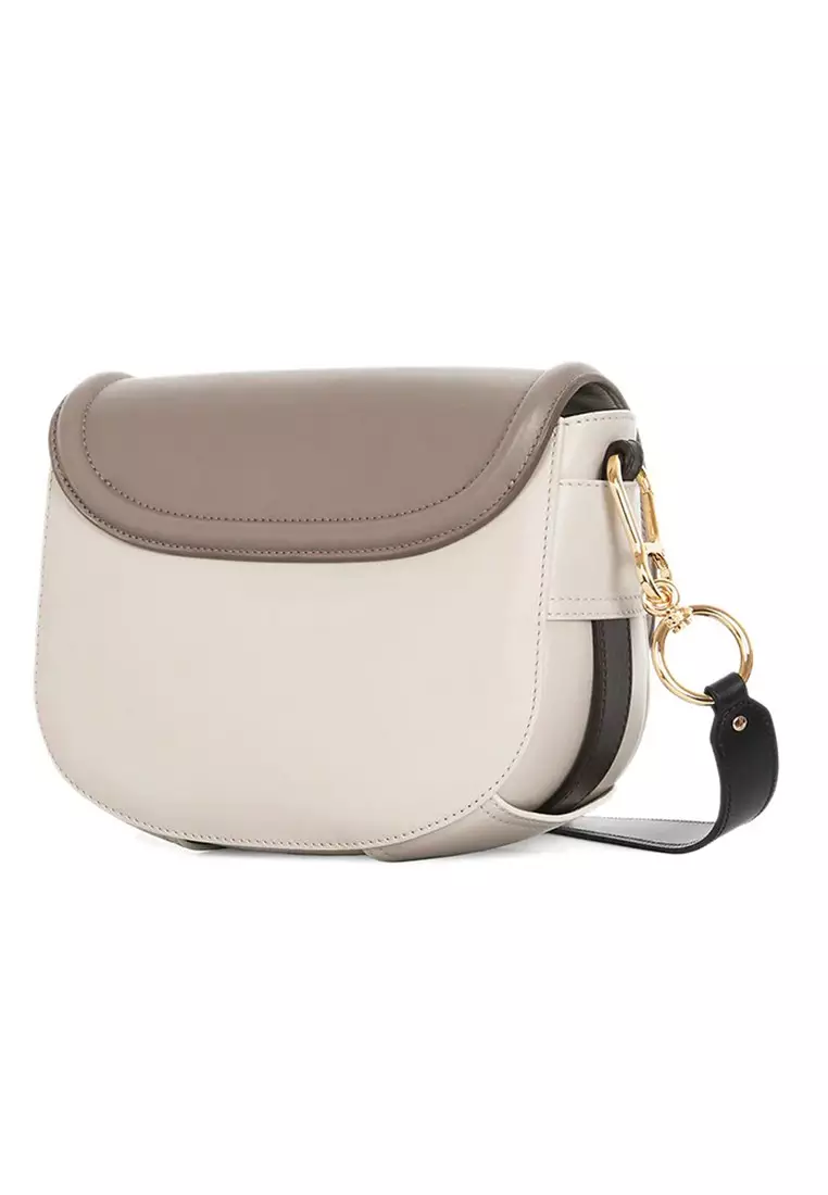 Buy Chloé Small Mara In Bi-Colour Smooth Cowhide Crossbody Bag in Motty ...