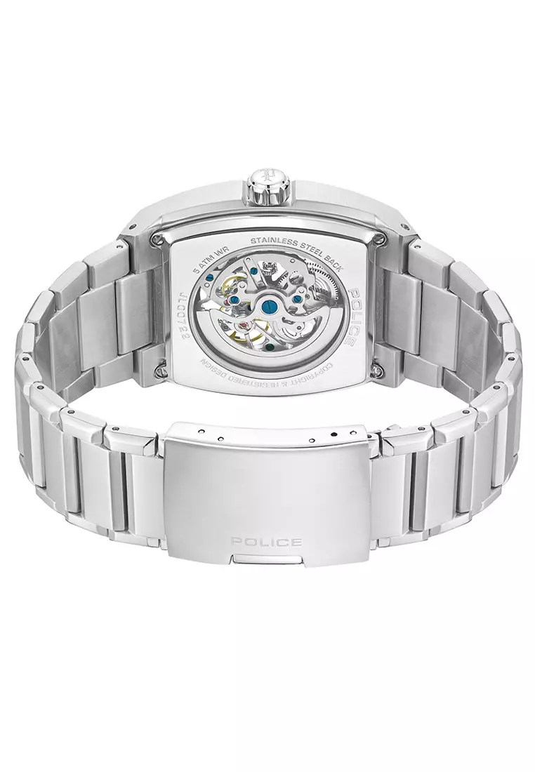 Buy Police Police Skeletor Silver Stainless Steel Analog Automatic ...
