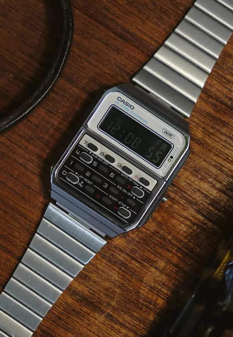 網上選購 Casio Vintage Unisex Digital Calculator Watch CA-500WE-7B Silver Stainless Steel Strap 2024 ...