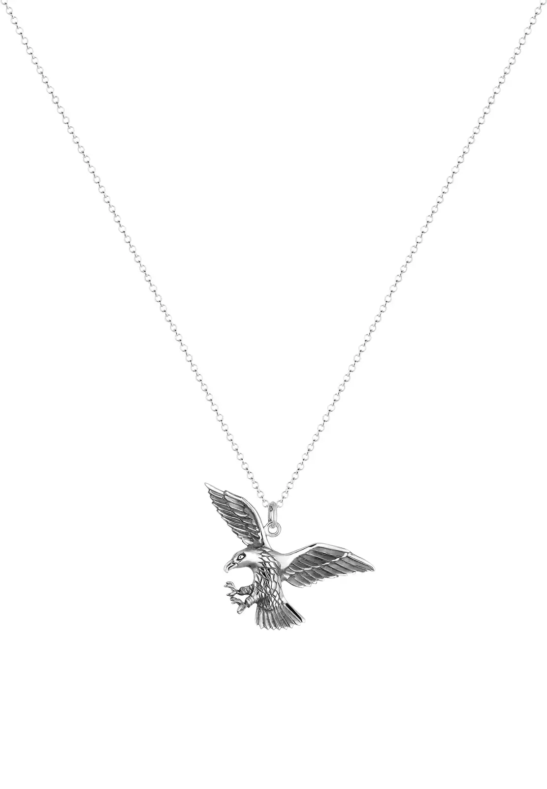 Buy Kuzzoi Men's Silver Eagle Pendant Necklace – Oxidised 2026 Online ...