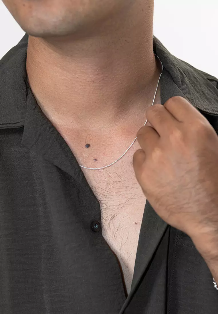 Buy Kuzzoi Men's Silver Box Chain Necklace 2026 Online | ZALORA