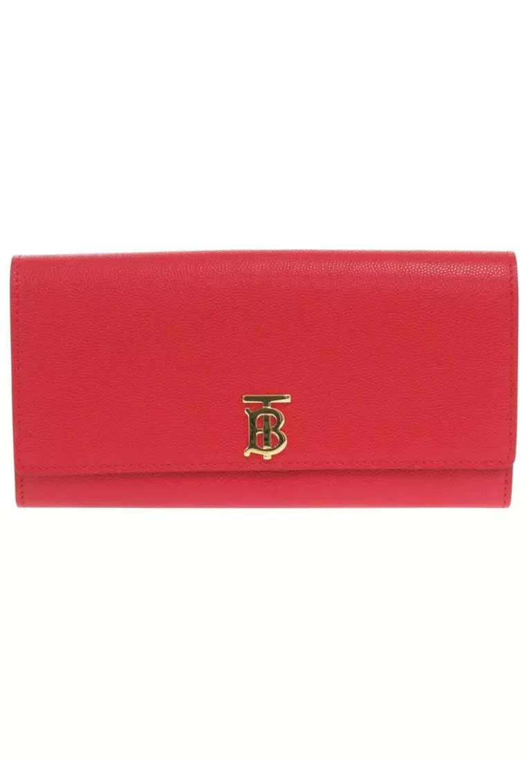 Buy Burberry Pre-Loved Burberry Red Leather Tb Online | ZALORA Malaysia