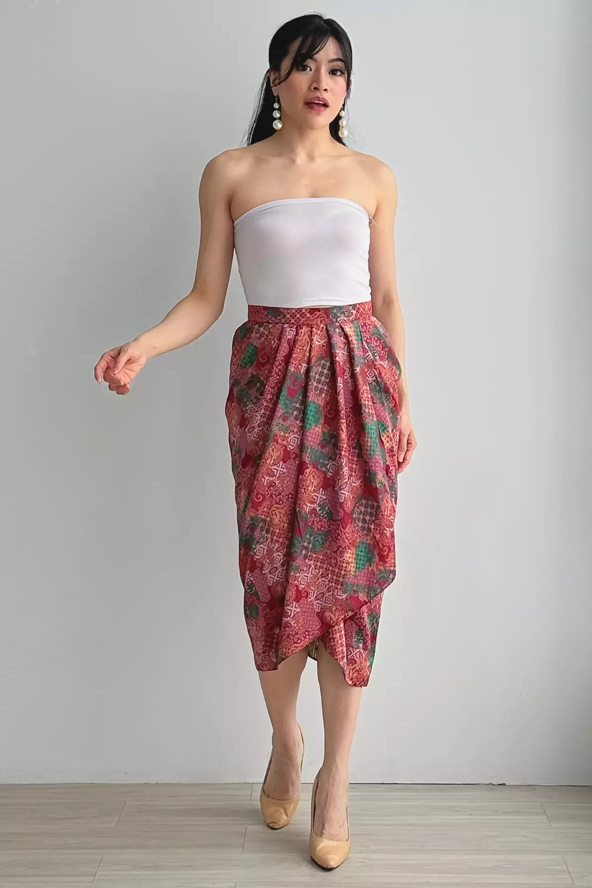 Jual DhieVine Batik Hiranya Jarik Merah Batik Skirt Original 2026 ...