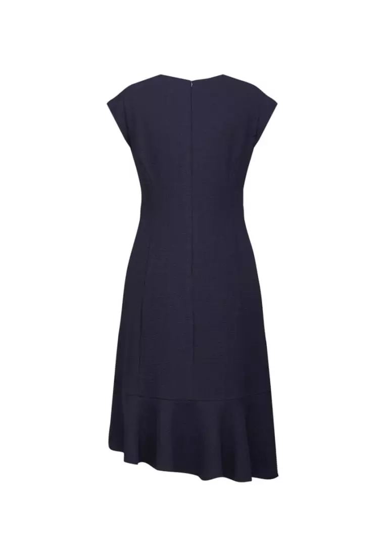 Buy G2000 Asymmetric Ruffle Hem Round Neck Dress 2026 Online | ZALORA ...