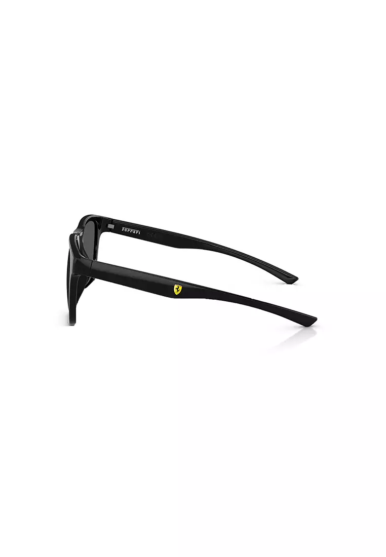 Buy Scuderia Ferrari Unisex's Square Frame Black Injected Sunglasses ...