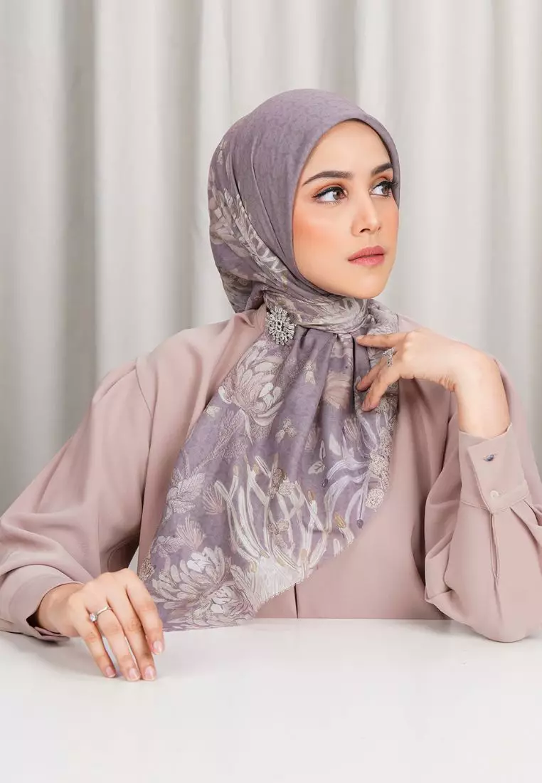 Buy Buttonscarves Hermosa Voile Square - Cloves 2026 Online | ZALORA