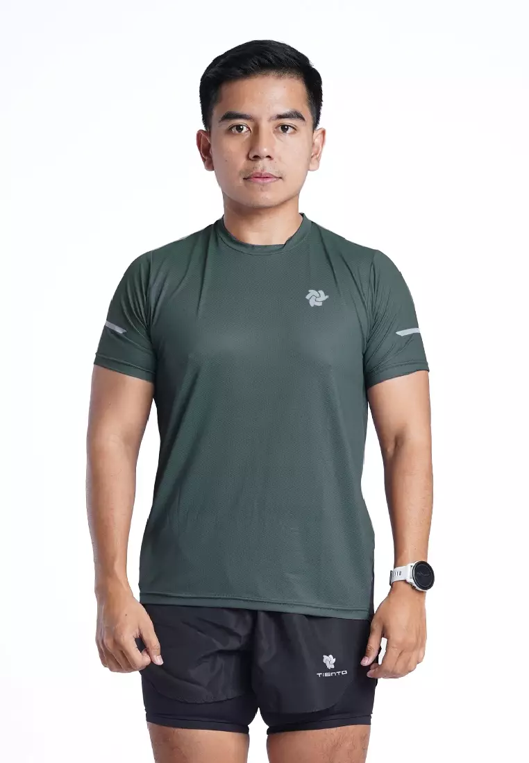 Jual Tiento Tiento Jersey Running Zenith Men Baju Kaos Lari Pendek Dry ...