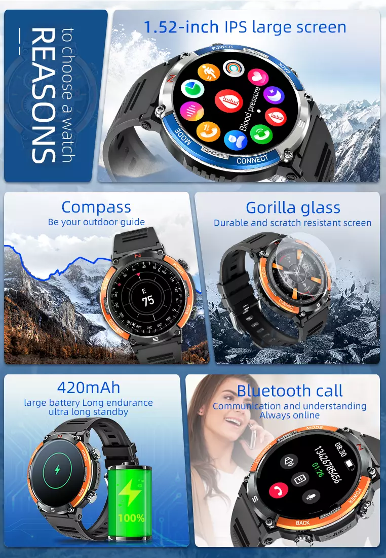 Jual Simbojoy SmartWatch X11 Kompas Jam Tangan Olahraga Luar Ruangan ...