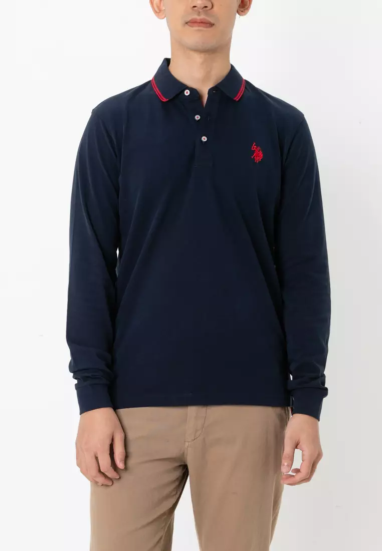 Jual US POLO ASSN Long Sleeves Polo Shirt Original 2025 | ZALORA Indonesia