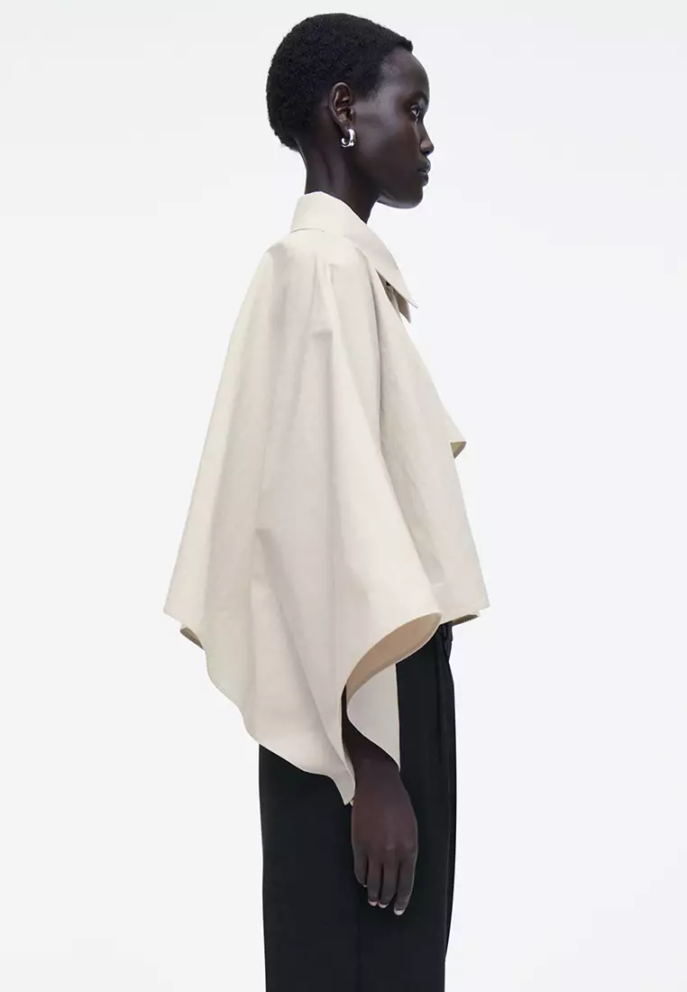 COS Oversized Cropped Trench Coat Cape 2025 | Buy COS Online | ZALORA ...