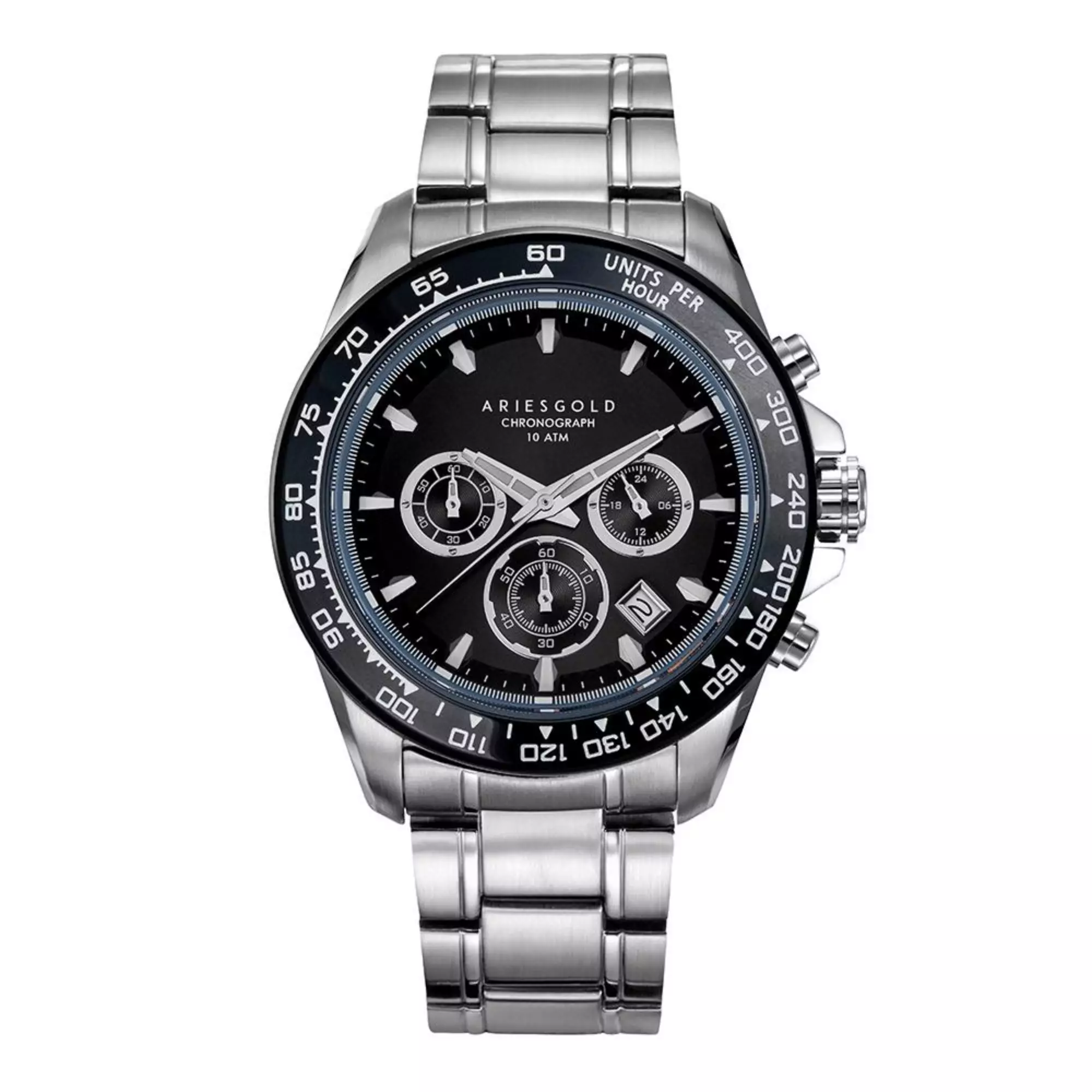 Buy Aries Gold ARIES GOLD G 7024 SBK-BK MONZA CHRONOGRAPH MEN'S WATCH ...