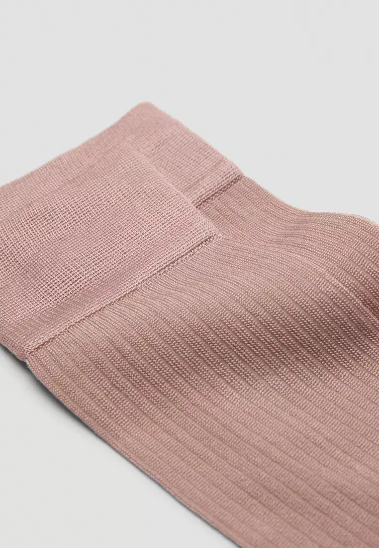Buy Mango Long Ribbed Socks 2025 Online | ZALORA