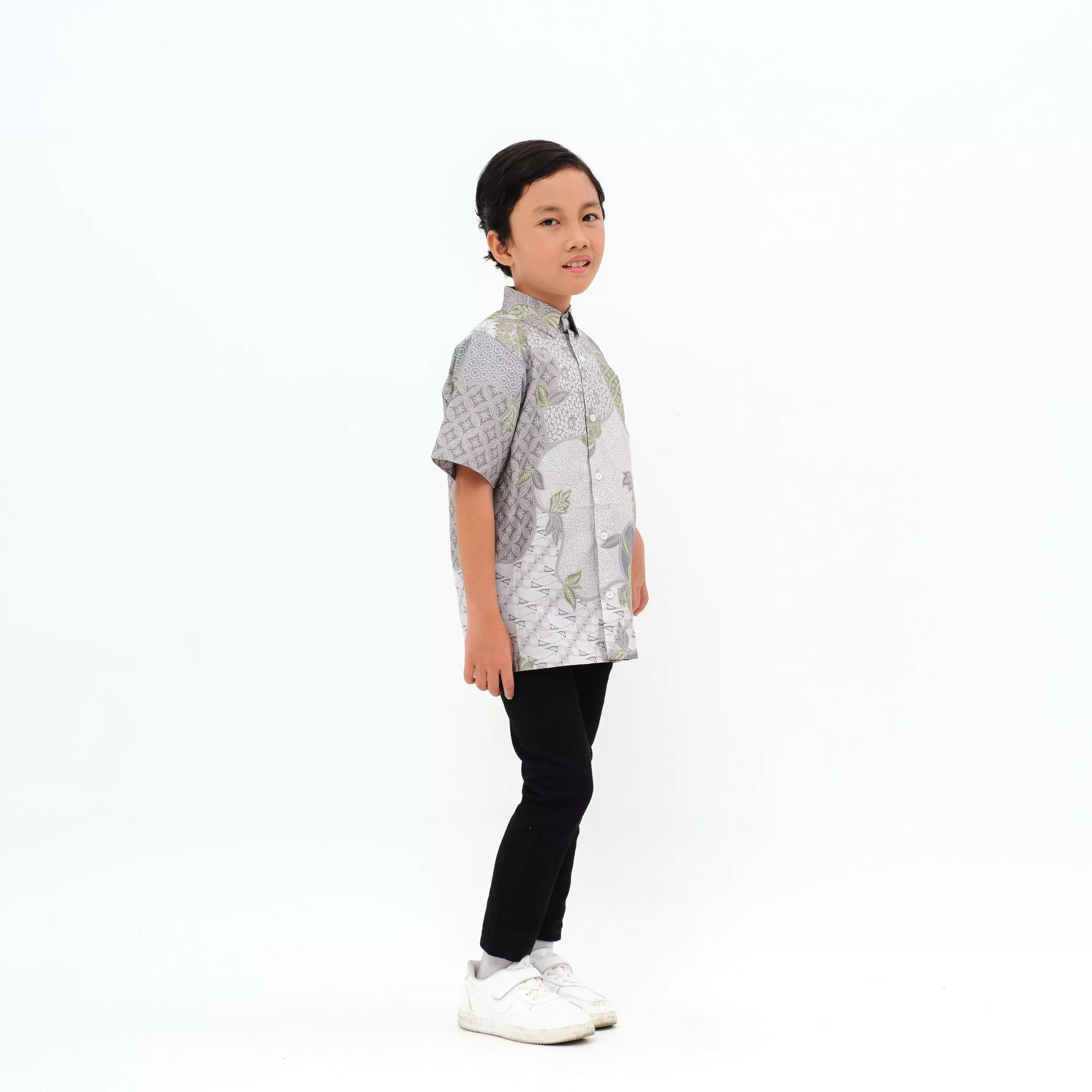 Jual Jayashree Batik Batik Kids Gyan Grey Kemeja Batik Anak Lengan ...