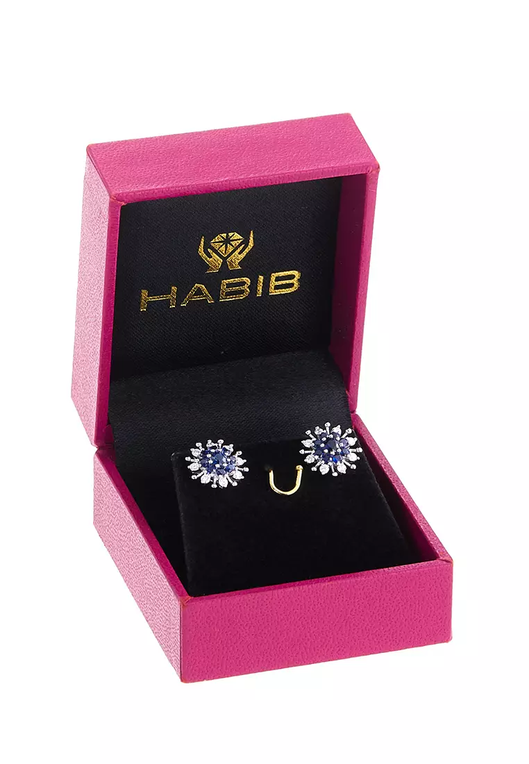 Buy HABIB HABIB Fireworks Blue Sapphire Diamond Earrings 2025 Online ...