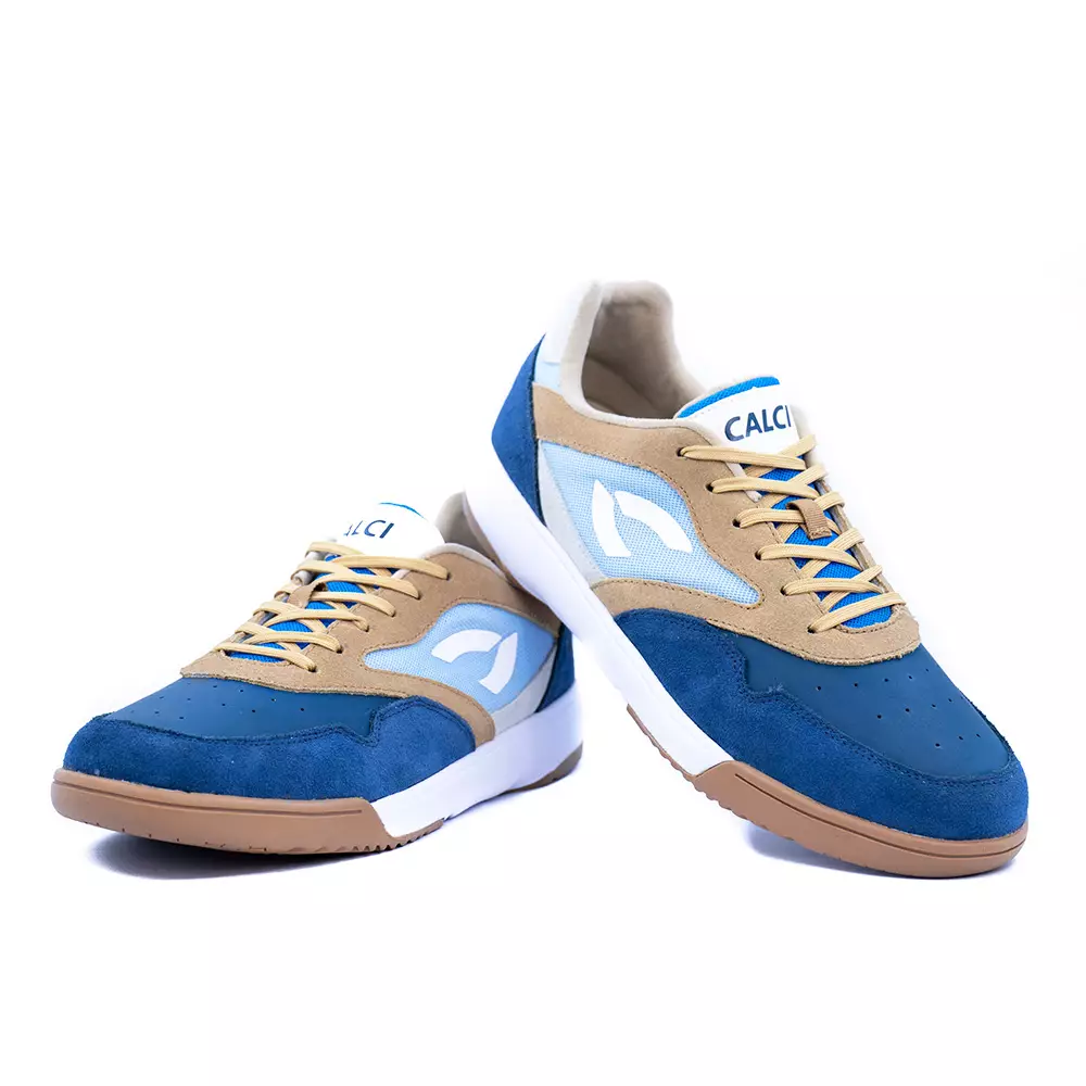Jual Calci Calci Sepatu Futsal Bomsala X Aventura - Navy/Skyblue/Brown ...