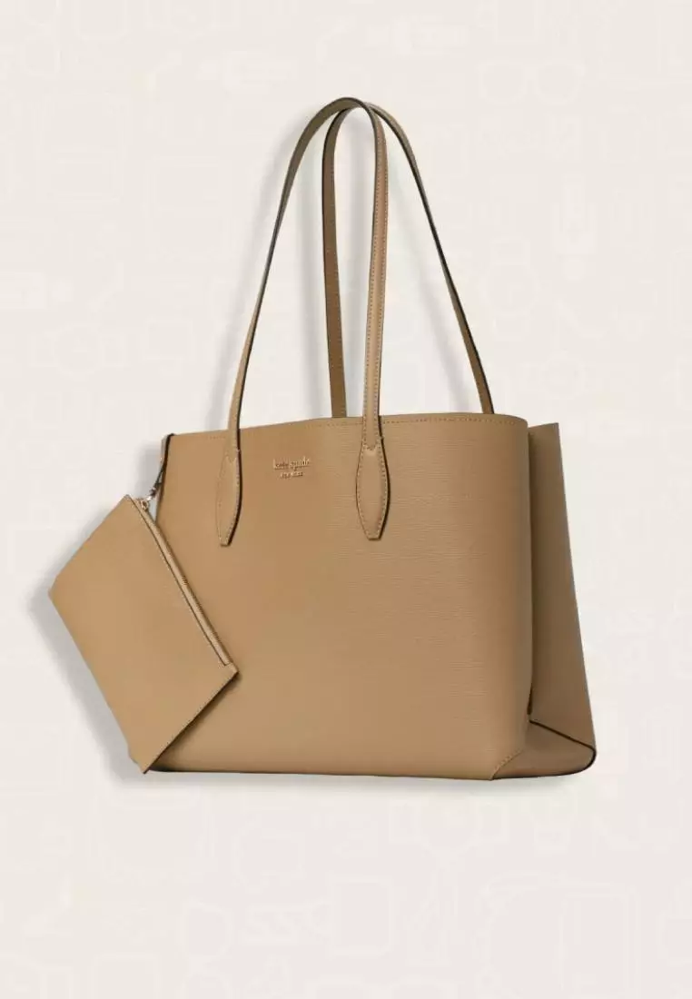 Jual Kate Spade Kate Spade All Day Large Crossgrain Leather Tote Taupe ...