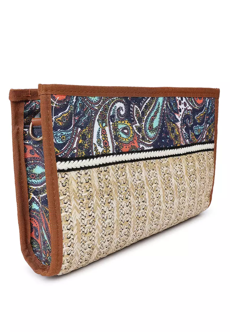 Buy London Rag Beige Multi Straw Painted Handbag Online | ZALORA Malaysia