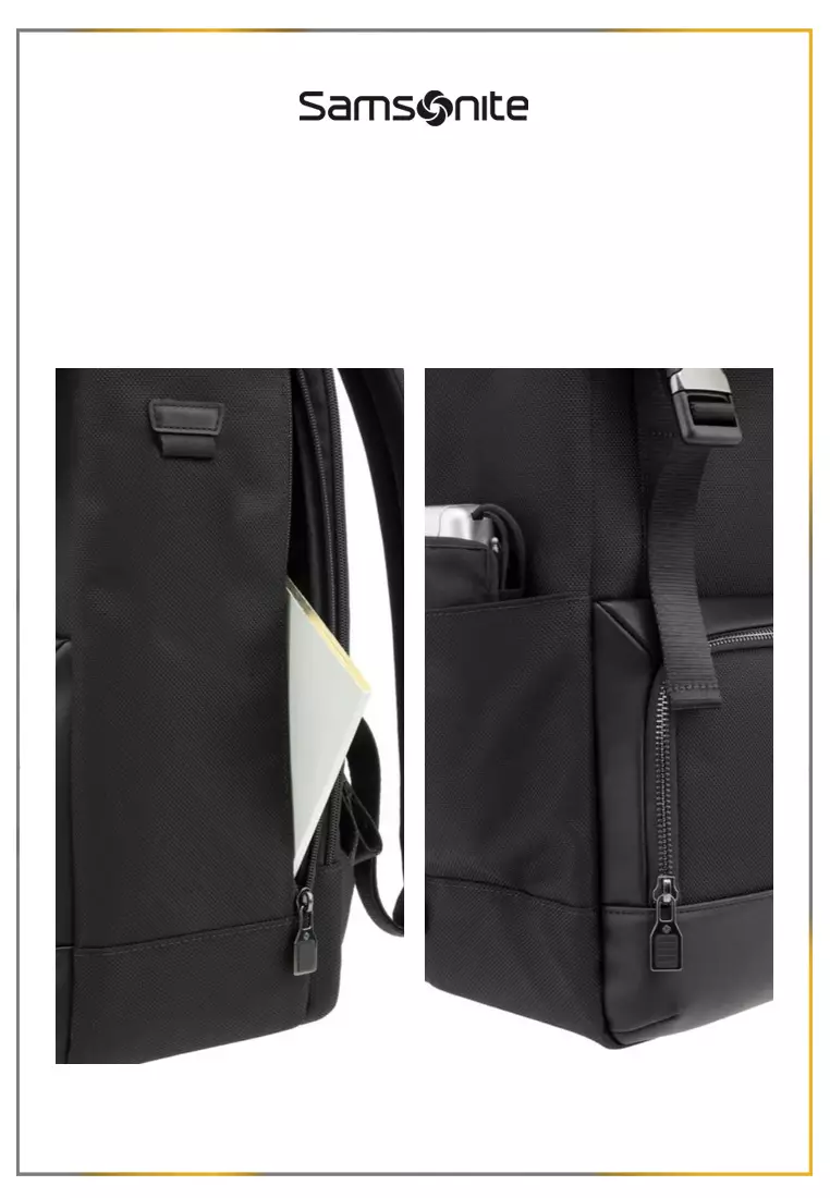 Jual Samsonite Samsonite Sefton Backpack W/ Flap Black Original 2026 ...