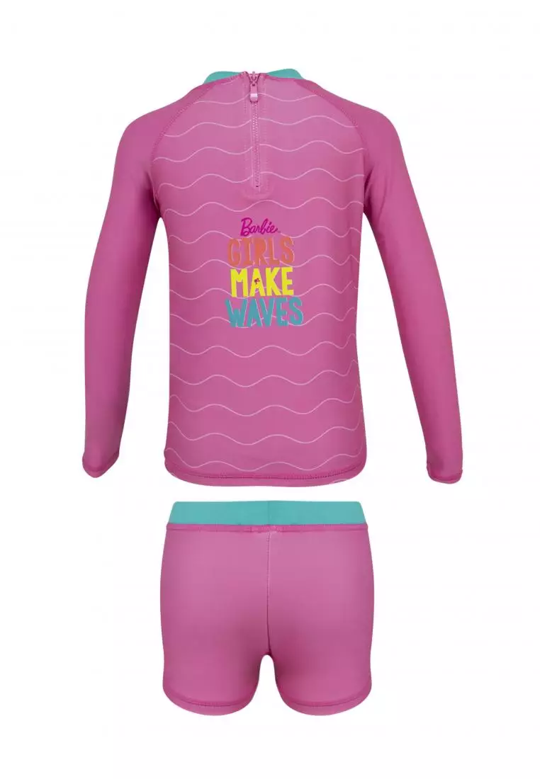 Buy Barbie Fantasy Rashguard Long-Sleeved Boyleg Set Girls Swimwear ...
