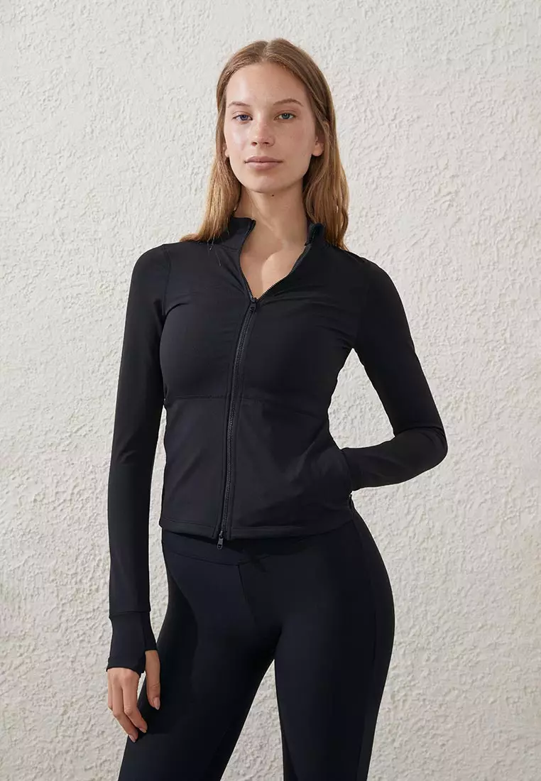 Buy Cotton On Body Active Core Zip Through Long Sleeves Jacket 2025 ...