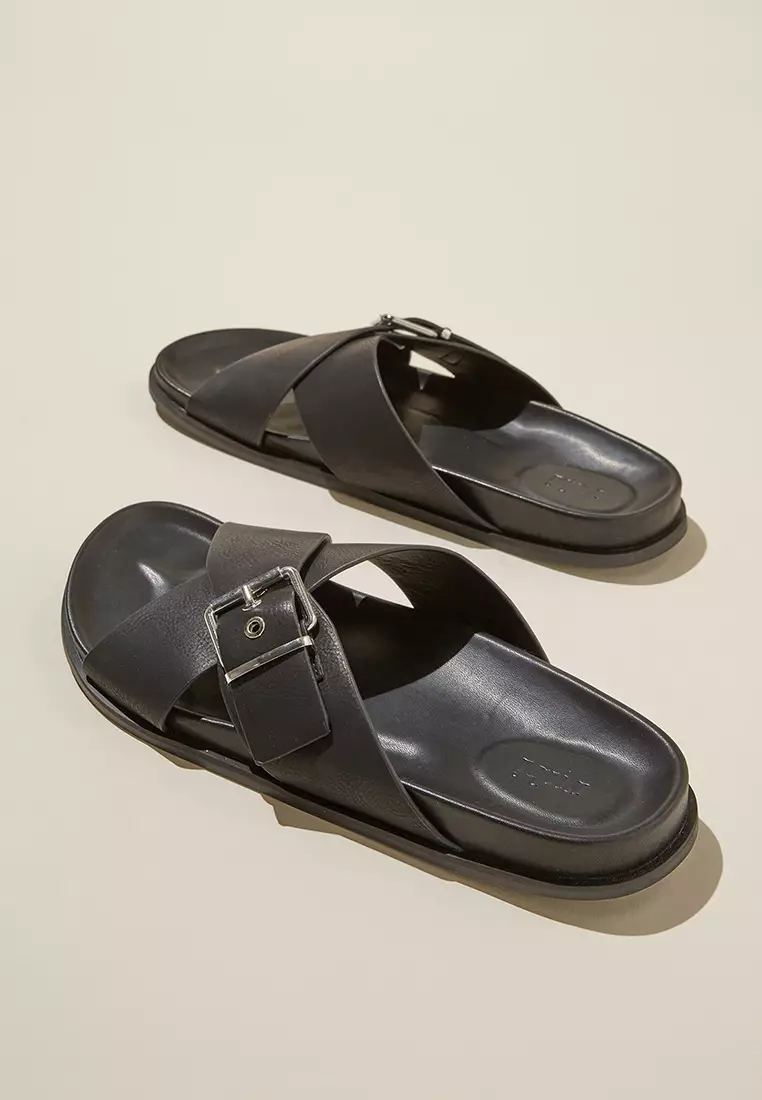 Buy Rubi Poppy Crossover Buckle Slide Sandals 2025 Online | ZALORA ...