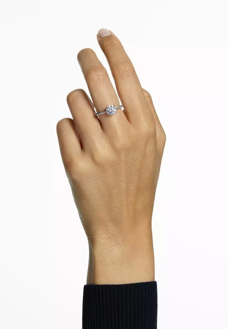 Buy Swarovski Constella Cocktail Ring, Princess Cut, Pavé, White ...