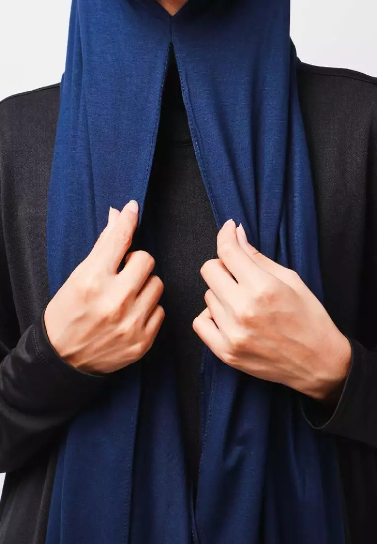 Jual DAW Project DH043 Hijab Pashmina Instan Navy Original 2025 | ZALORA Indonesia