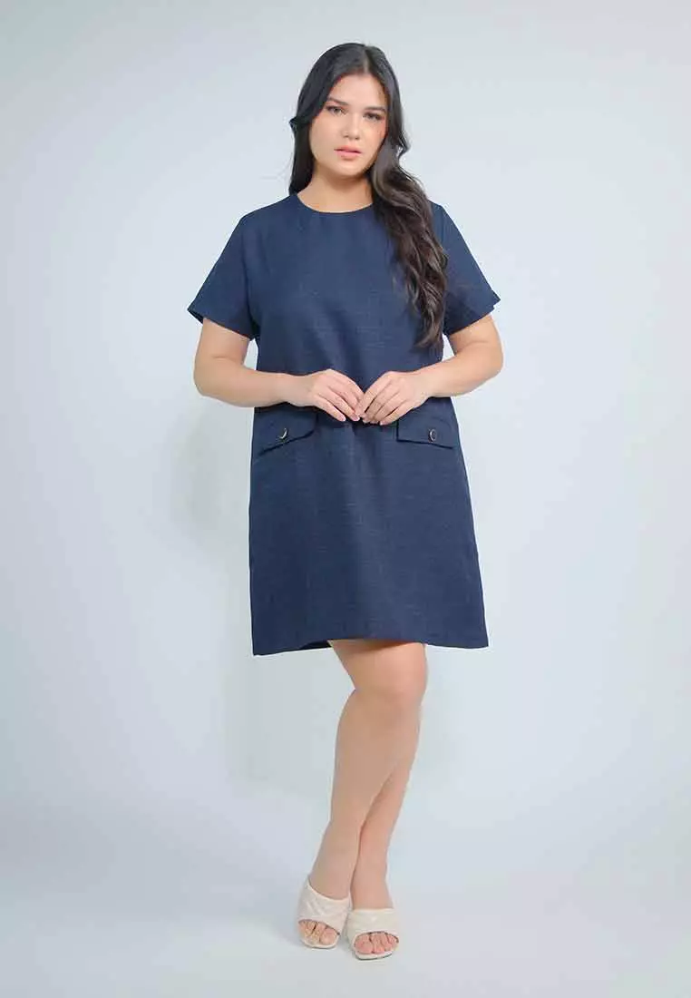 Buy Paperdolls Milly Plus Size Zaria Tweed Dress with Front Pockets 2026 Online | ZALORA Philippines