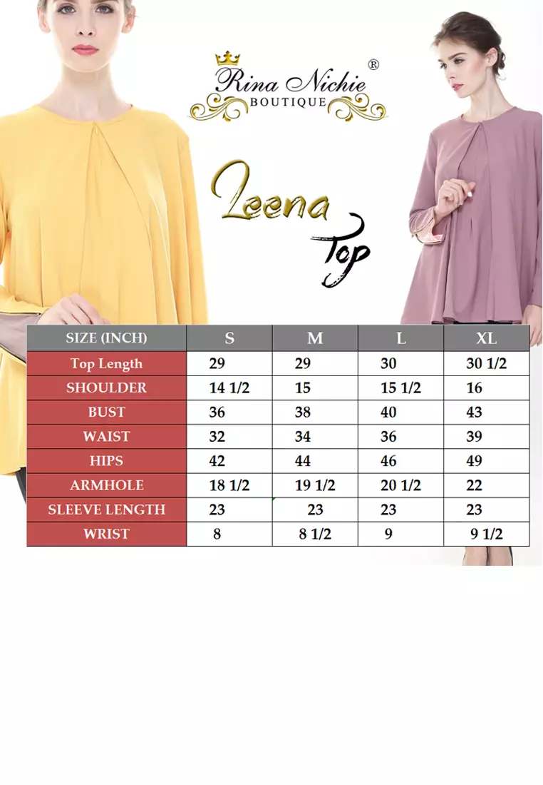 Buy Rina Nichie Basic Leena Top in Brown Online | ZALORA Malaysia