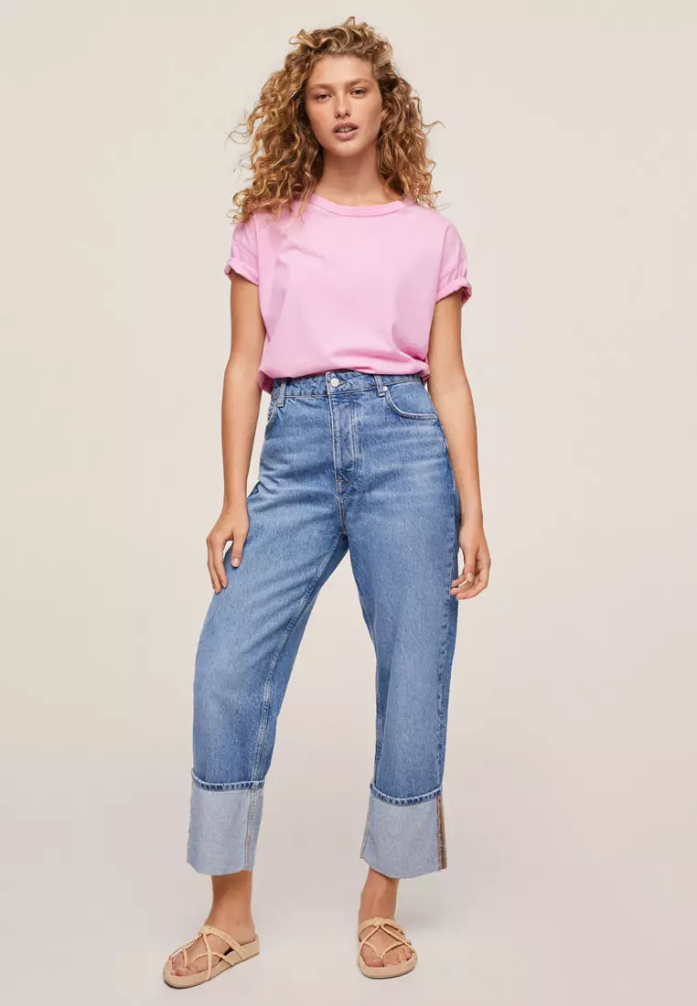 Buy Mango Essential Cotton T-Shirt 2025 Online | ZALORA Philippines