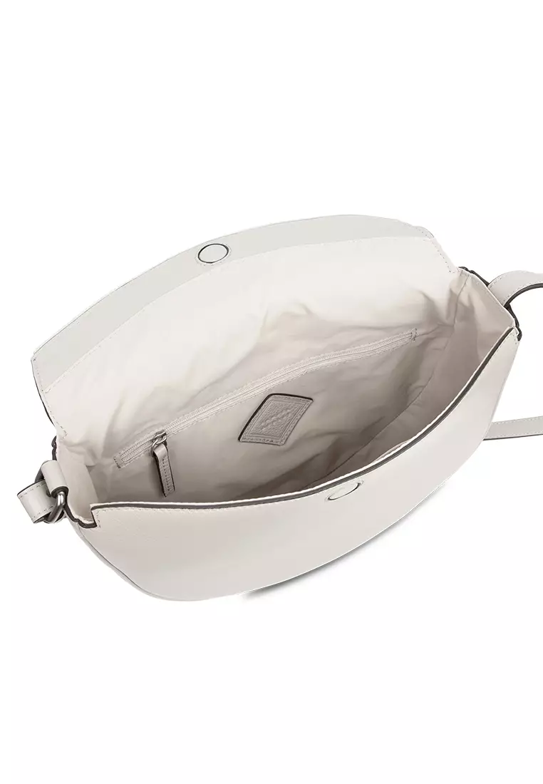 Samuel Ashley Cally Leather Crossbody Bag - Light Grey 2025 | Buy ...