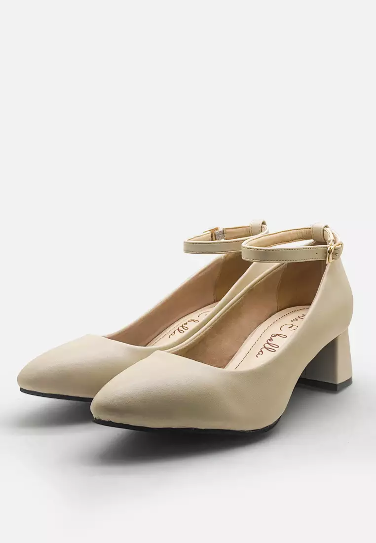 Jual La Vita e Bella Chloe Sepatu Pumps Block Heels Wanita Strap Tali ...