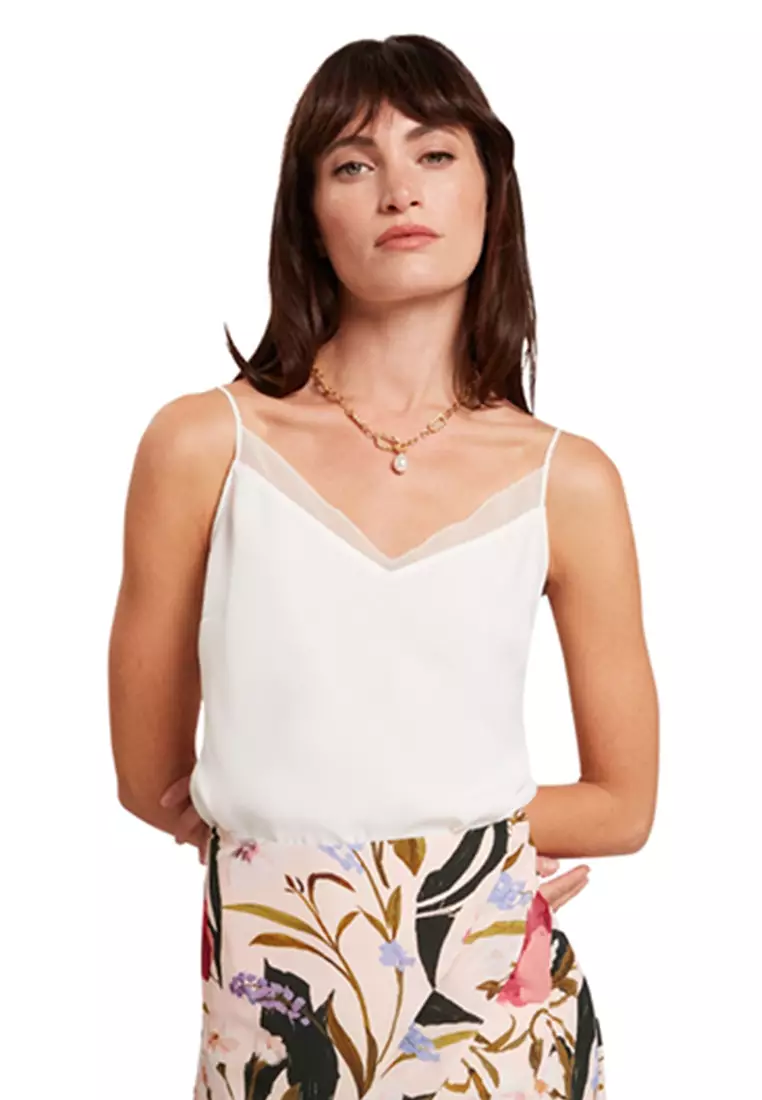 Buy TED BAKER Ted Baker LULEA Chiffon Insert Cami Top Online | ZALORA ...