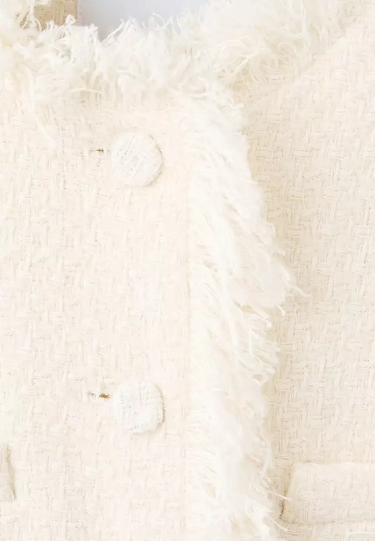 Buy Mango Tweed Jacket With Frayed Ends Online | ZALORA Malaysia