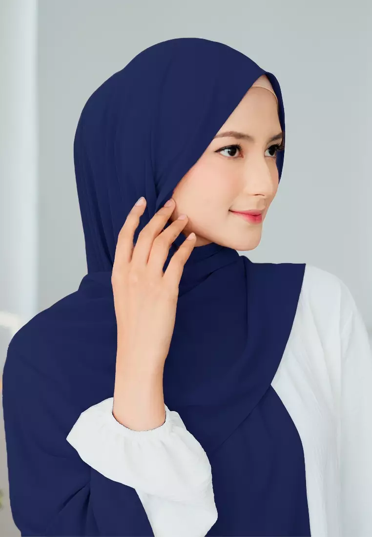 Jual Cantik Kerudung SAFFA INSTAN - NAVY Original 2025 | ZALORA Indonesia