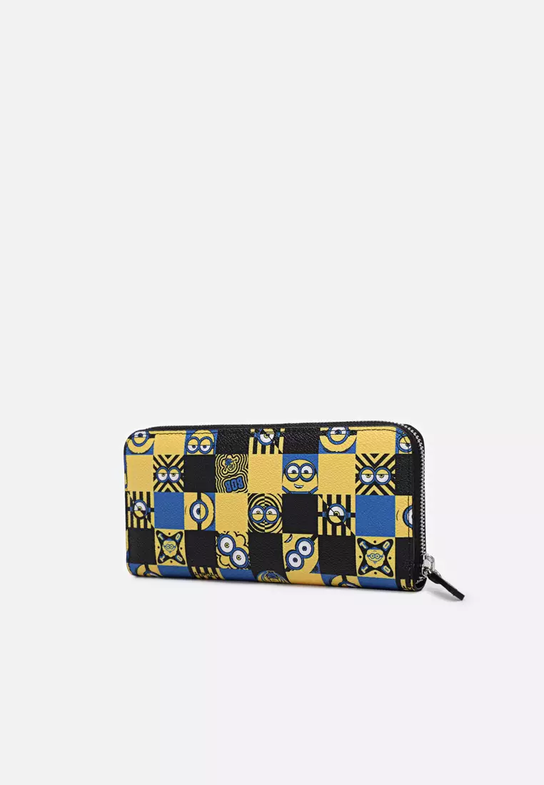 FION FION Semi Matte Minions Patchwork PVC Zip Wallet 2024 | Buy FION ...