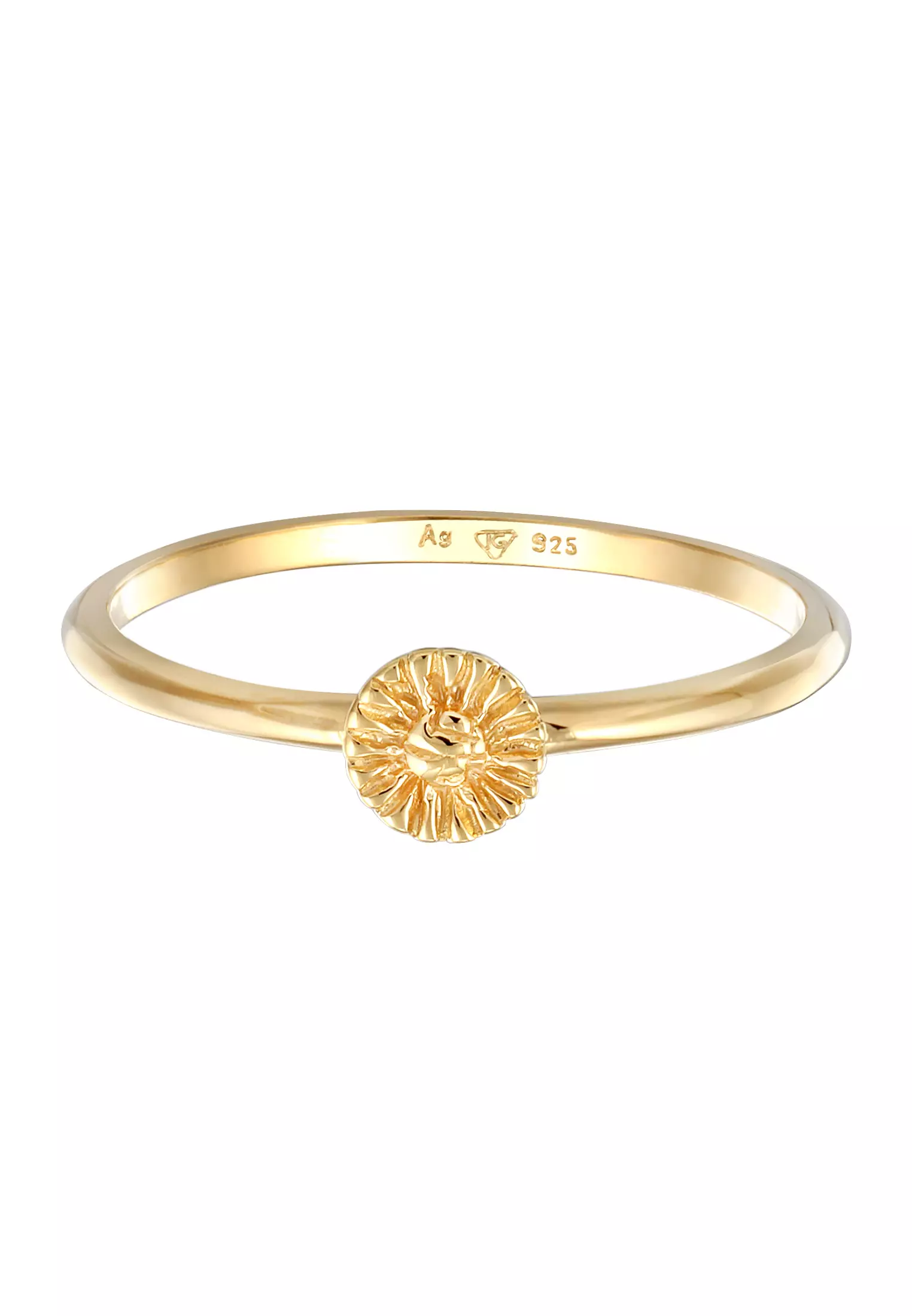 Buy ELLI GERMANY Daisy Flower Ring – Gold-Plated Silver 2026 Online ...