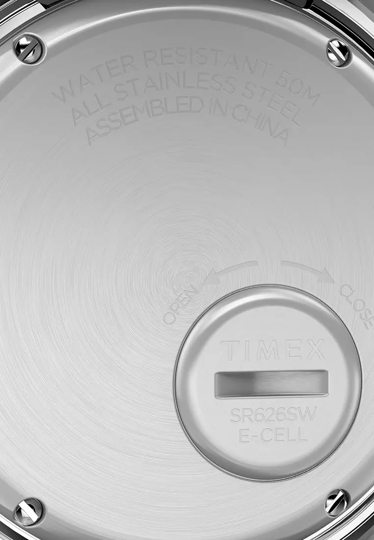 Buy TIMEX Timex Q Timex Gmt Silver Stainless Steel Analog Quartz Watch ...